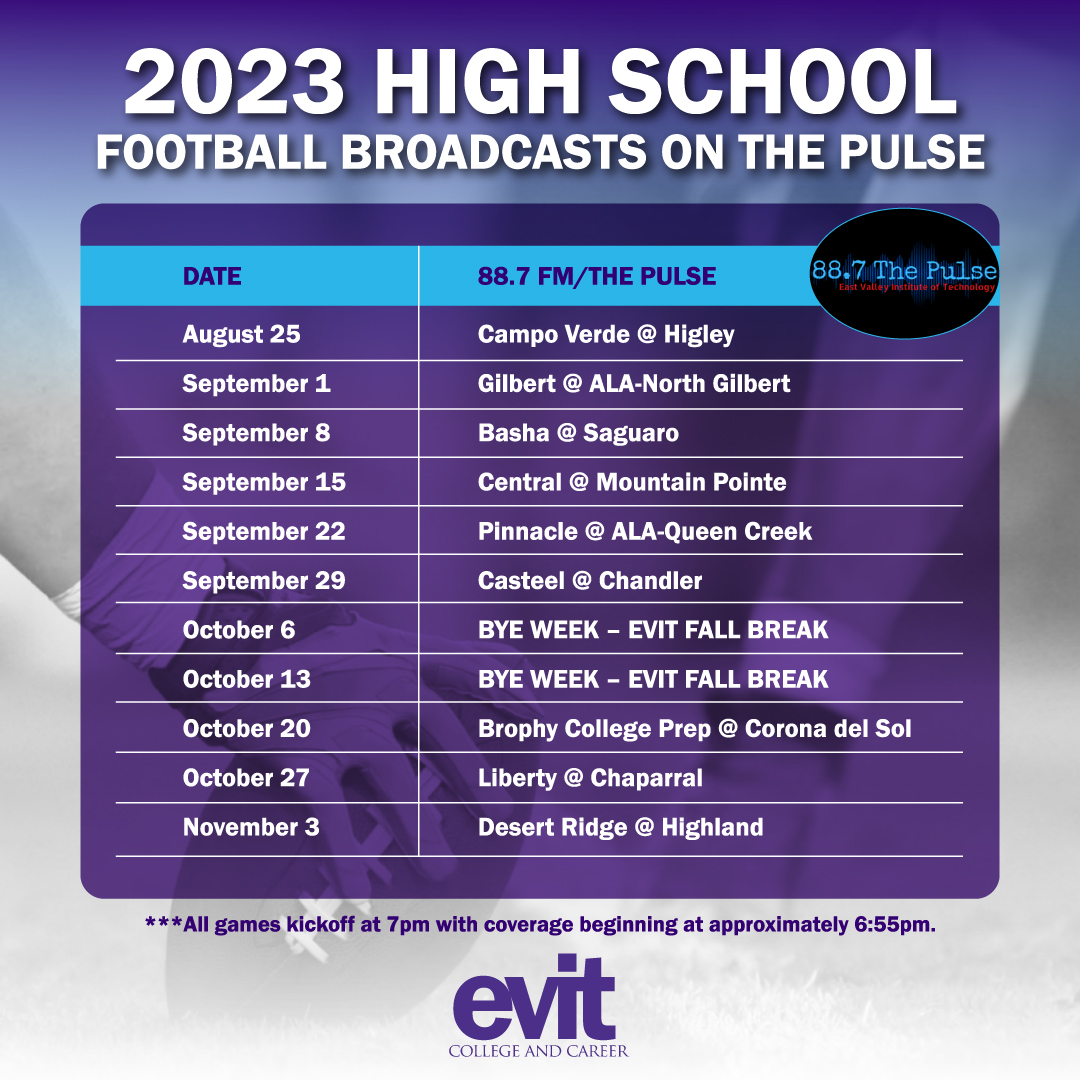 88.7 The Pulse is your home for the Friday Night High School Football ...