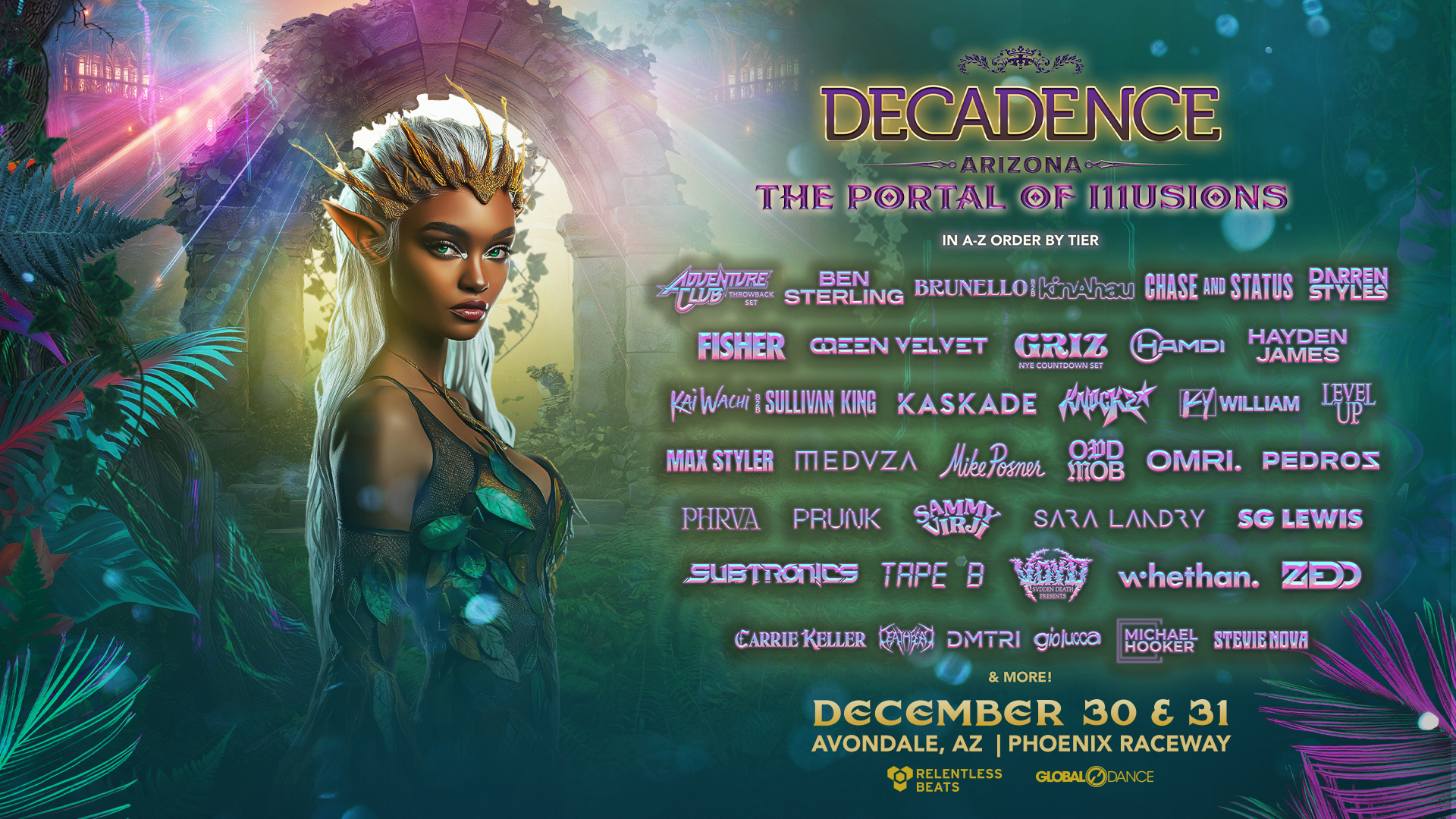 Decadence Arizona: Portal of I11usions-Lineup, Schedule & Guide for 2025 NYE - 88.7 The Pulse